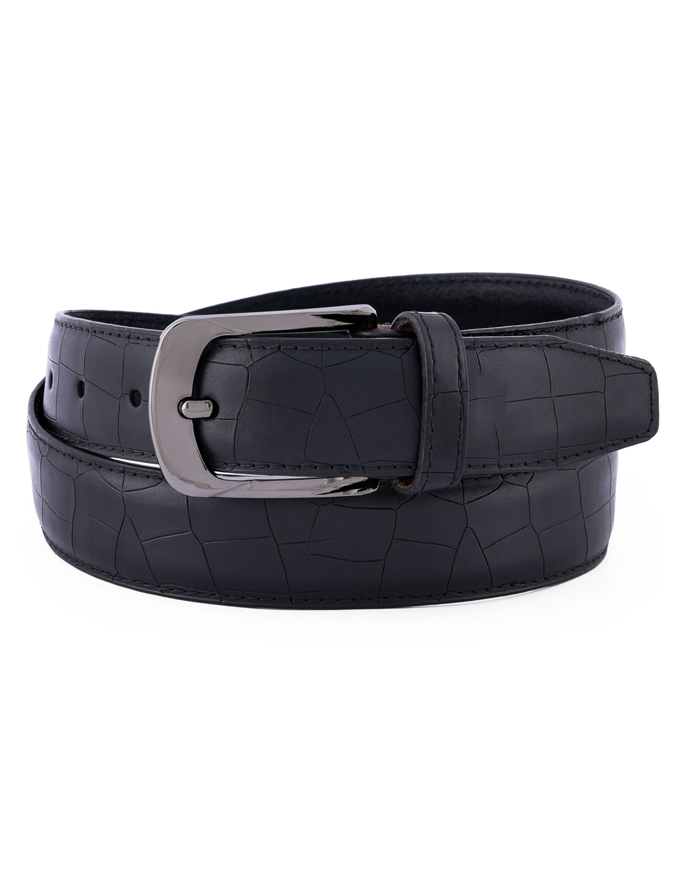 Men's Formal Black Belts - Urfa Leather Industries